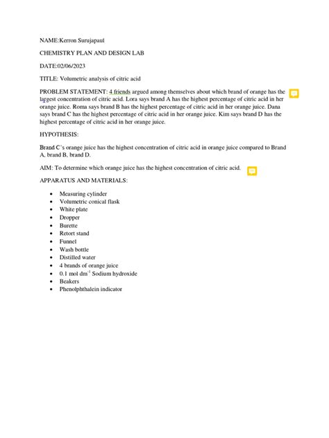 Kerron Prop 2 Pdf Titration Chemistry