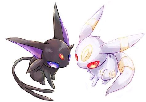 Umbreon And Espeon Pokemon Eevee Pokemon Eeveelutions Cute Pokemon