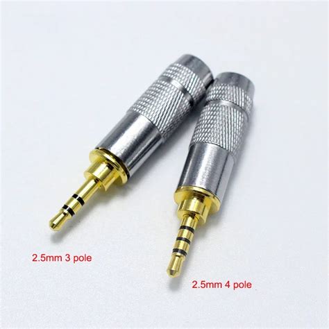 클립 수리 헤드폰 오디오 잭 플러그 금속 오디오 납땜 구리 25mm 3 극 4 극 수 6mm 케이블 Diy플러그