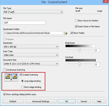 Duplex Two Sided Scan Brother