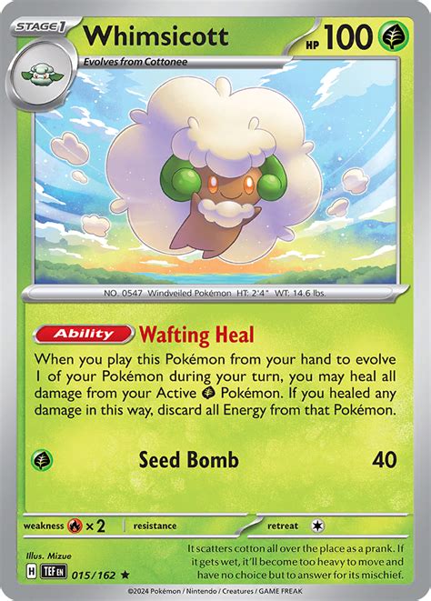 Whimsicott Temporal Forces Pokemon Card Pikawiz