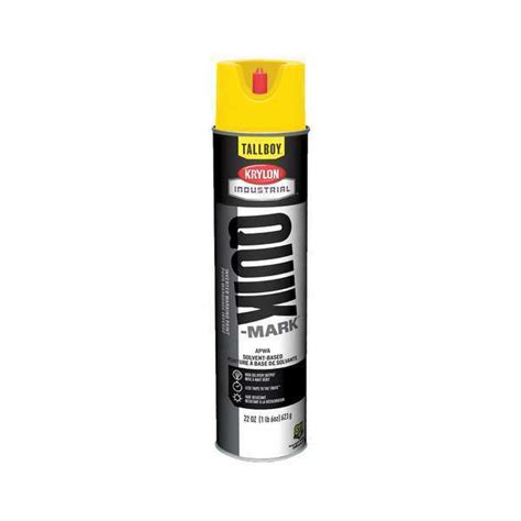 Krylon Industrial Inverted Marking Paint Oz High Visibility Yellow Solvent Based