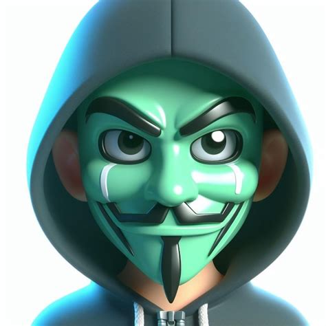 Premium Photo Coding With Style 3d Illustration Featuring A Green Hacker Cartoon Face On A