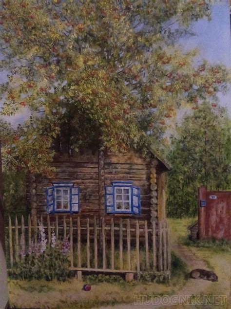 Картина Домик в деревне. Размеры: 50x70, Год: 2023, Цена: 15000 рублей ...