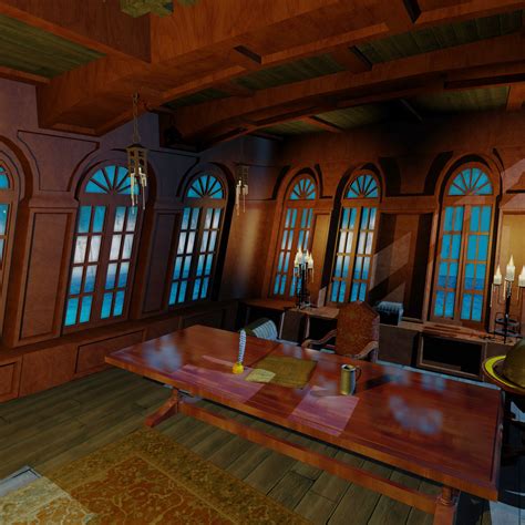 3d Model Pirate Captain S Galley