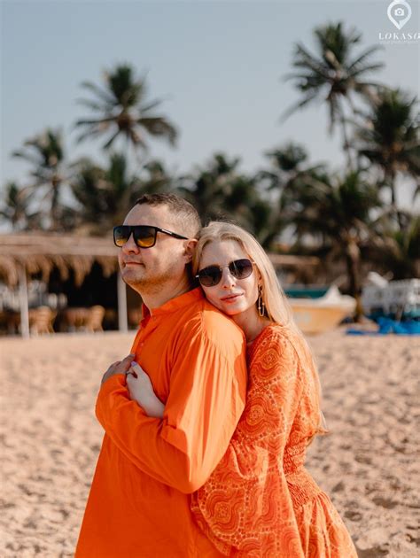Пляж фотосессия пара пальмы семья