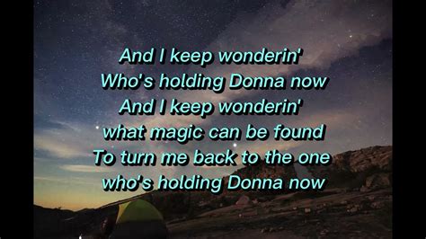 Whos Holding Donna Now Lyricsdebarge Reyne Cover Youtube