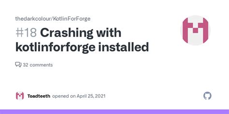 Crashing With Kotlinforforge Installed Issue Thedarkcolour Kotlinforforge Github