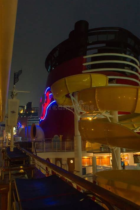 Pool Deck At Night Editorial Photo Image Of Line Funnel 201419921