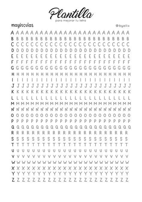 Plantilla Caligrafia Ipad Plantilla Para Mejorar La Letra Imprenta
