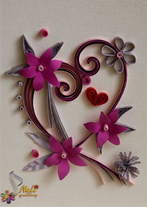 neli Quilling cards With love 2 Modèles de quilling Neli