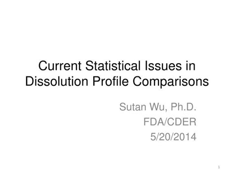 Ppt Current Statistical Issues In Dissolution Profile Comparisons