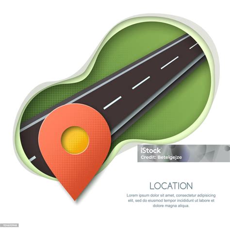 도 방식으로 위치 및 Gps 탐색 개념입니다 종이 절연 하는 벡터 일러스트 레이 션의 중간점 표식 핀 지도 기호를 잘라 3차원