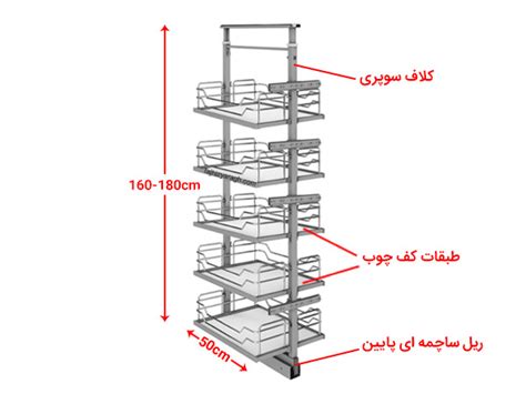 خرید و قیمت سوپر وسط پرو پلاتین ارتفاع 180 160 5 طبقه سوپری کنار