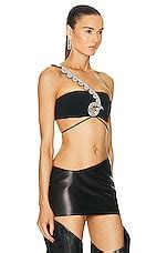 David Koma Crystal Plexi Octopus Straps Bra In Black Silver FWRD