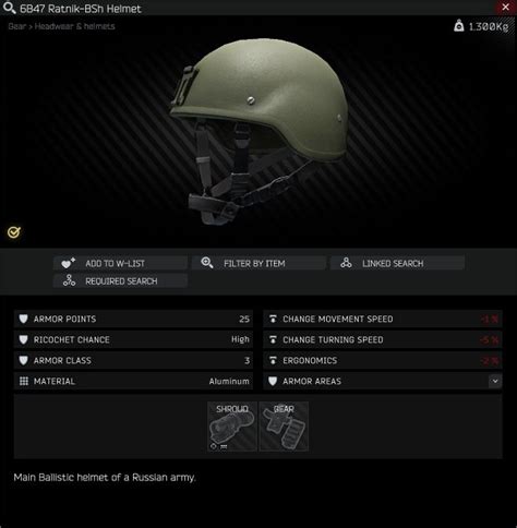 Tarkov Best Helmet Tier List Guide All Armour Classes Games Finder