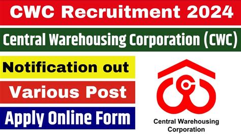 Cwc Recruitment 2024 Notice Out Eligibility Details Apply Online Form