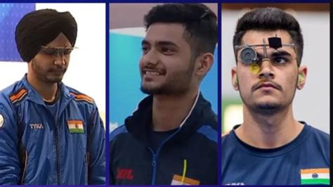Asian Games 2023 Shooting Team Sarabjot Singh Shiva Narwal Arjun Singh
