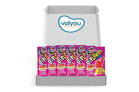 6 Packets Diploko Booom Strawberry Flavored Popping Candy 39oz Fast