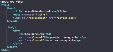 Les Bordures En Css