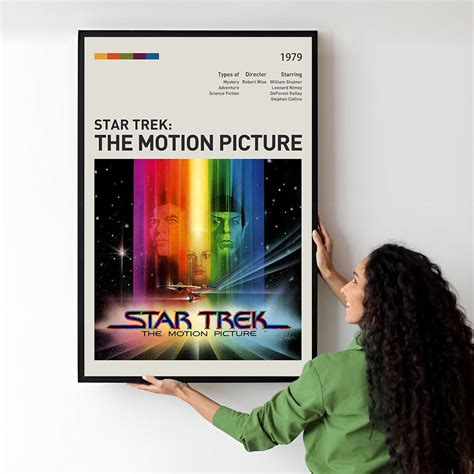 Star Trrek The Motion Picture Movie Poster Minimalist Midcentury Poste Mythicwall