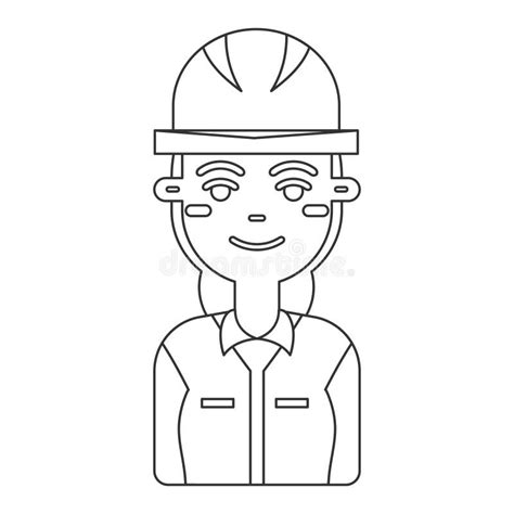 Female Construction Worker Vector Stock Vector Illustration Of Happy