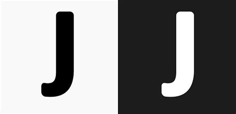 흑인과 백인 벡터 배경에서 J 아이콘 알파벳 J에 대한 스톡 벡터 아트 및 기타 이미지 알파벳 J 개념 기호 검은색