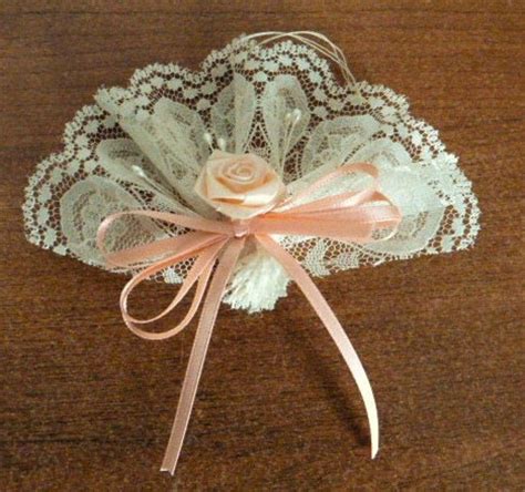White Lace Victorian Fans Christmas Tree Ornaments Set Of 2 Pink Gold