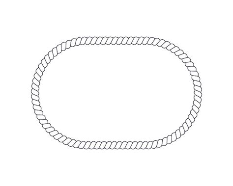 Cadre De Corde En Forme De Rectangle Avec Coins Arrondis Pour Photo Ou