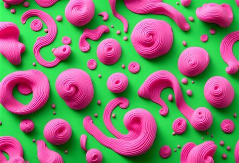 Premium Photo Swirl Fluffy Slime Green