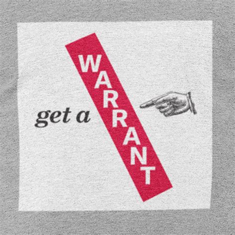Get A Warrant Long Sleeve Tee Heather Grey Aclu
