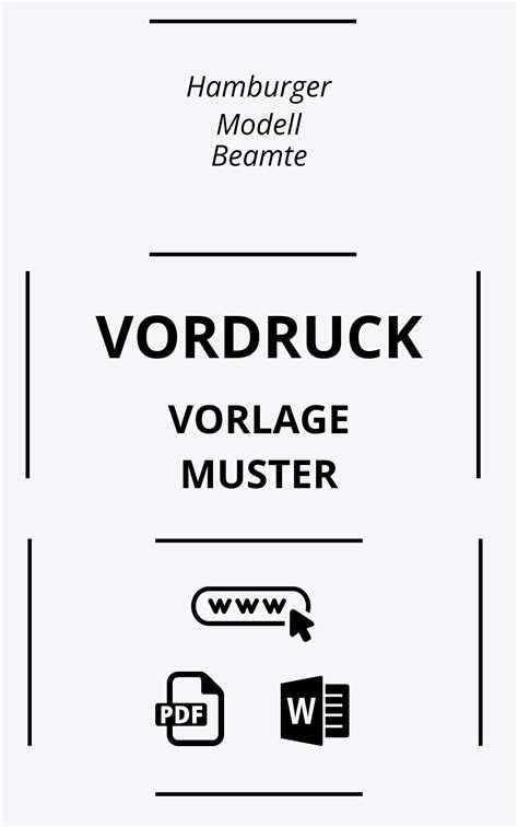 Hamburger Modell Beamte Vordruck