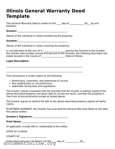 Free Illinois Deed Forms ≡ Blank Pdf Template
