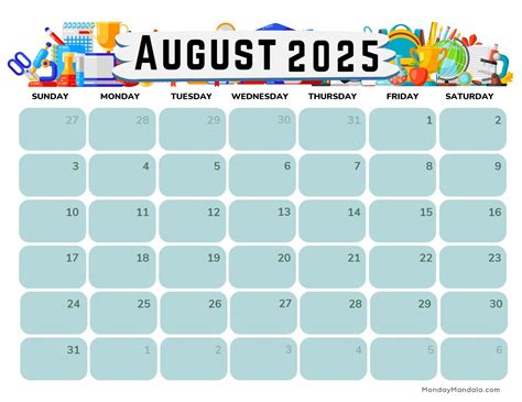 Fun August 2025 Calendar Judi Sabina
