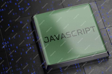 Concepto De Programación Javascript Inscripción De Javascript En Una Pantalla Lsd Monocromática