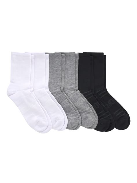 Hanes Moves Mens Mid Crew Socks 6 12 6 Pairs