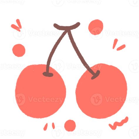 Cute Red Cherry 24854639 Png
