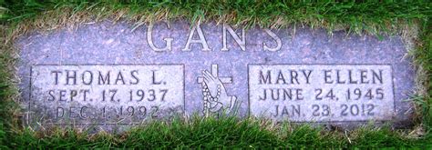 Thomas Luke Gans 1937 1992 Homenaje De Find A Grave