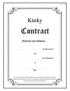 Kinky Contract Download Spice Sex Agreements Erotic Contract Templates