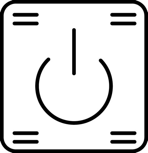 Power Button Line Icon 43266320 Vector Art At Vecteezy