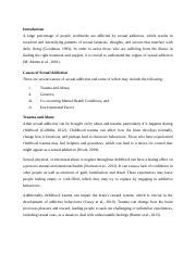 Understanding The Origins And Causes Of Sexual Addiction Course Hero