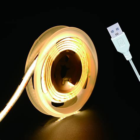 Uvtaoyuan Short Led Strip Lights Cob 5v Usb Warm White