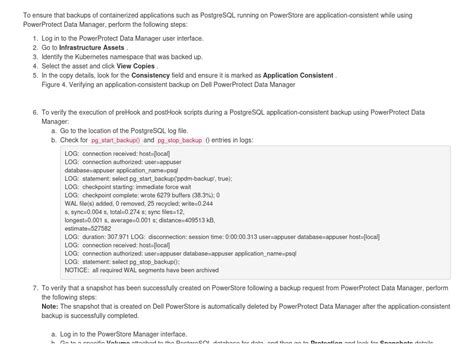 Verifying Application Consistent Backups On Dell Powerstore Protect Red Hat Openshift