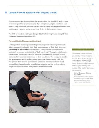 Project HealthDesign Round One Final Report PDF