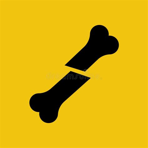 Fracture Icon Design Broken Bone Symbol Line Art Medical Healthcare
