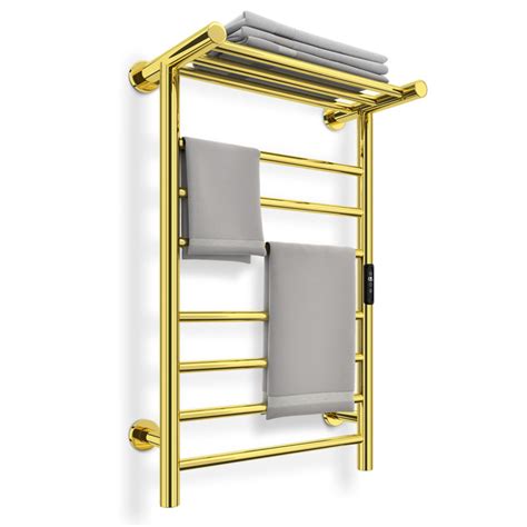 Paraheeter Wall Mount Electric Towel Warmer Heated Towel Rack With Top