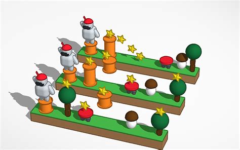 3d Design Сцена в жанре платформер Tinkercad