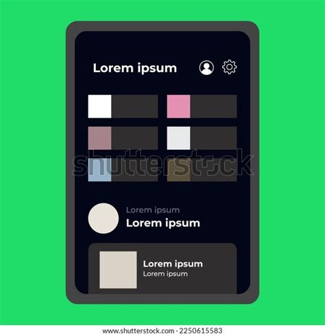 Template Music Player Handphone Spotify Display Stock Vector Royalty