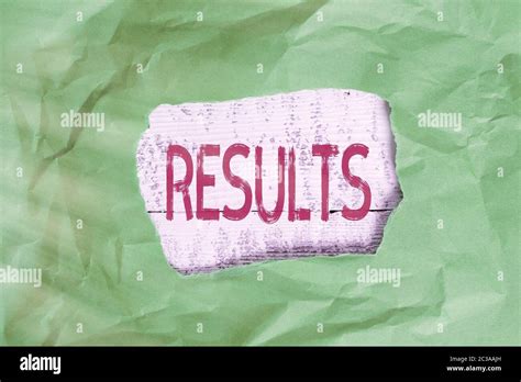 conceptual hand writing showing results concept meaning final