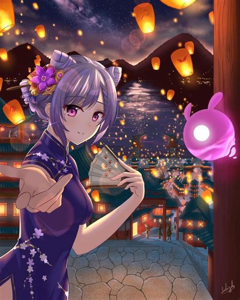 Your Daily Dose Of Keqing ♡ On Instagram Day 8 A Sea Of Lights For